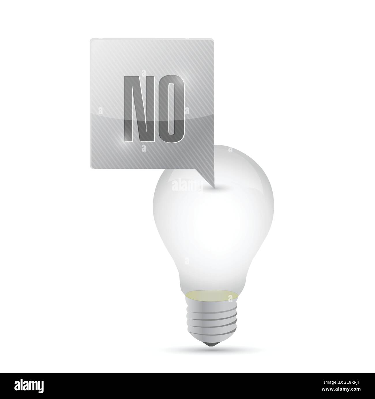 Not a great idea light bulb. illustration design over a white ...
