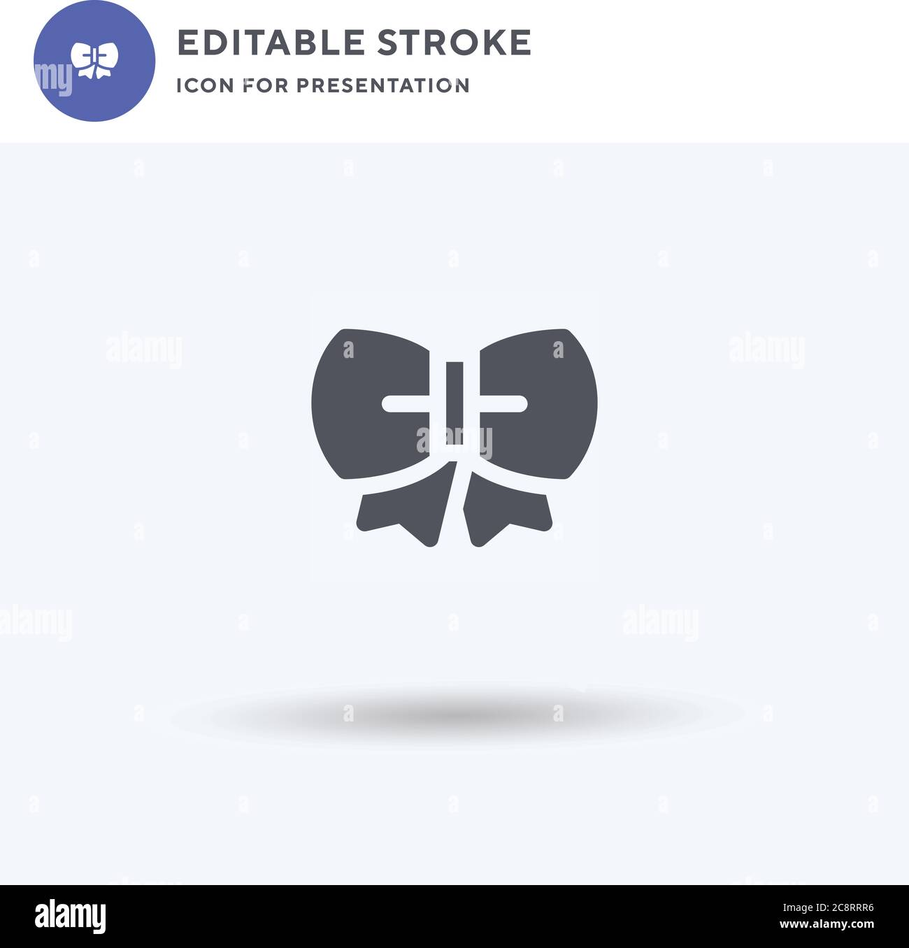 Bow icon vector, filled flat sign, solid pictogram isolated on white ...