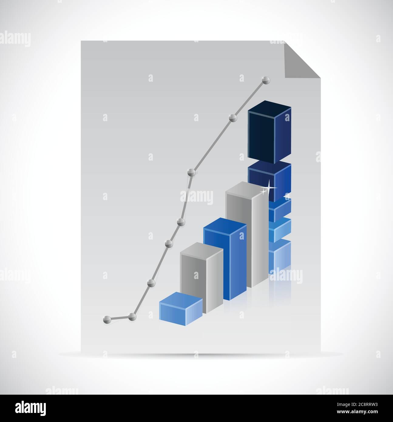 Business paper documentation illustration design over a white ...