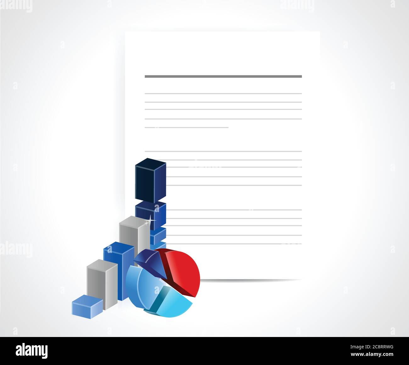 Business documents illustration design over a white background Stock ...