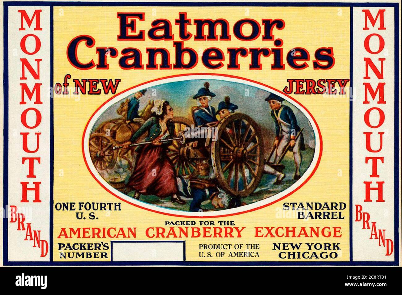 Eatmoor Cranberries of New Jersey Advertisement with Molly Pitcher ...
