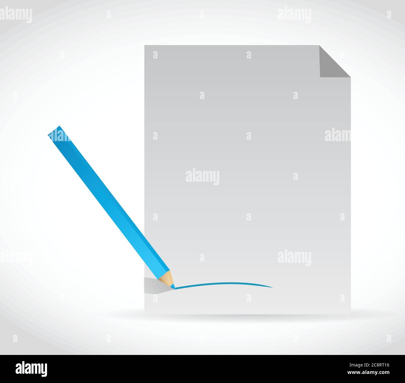 Paper and signature illustration design over a white background Stock ...