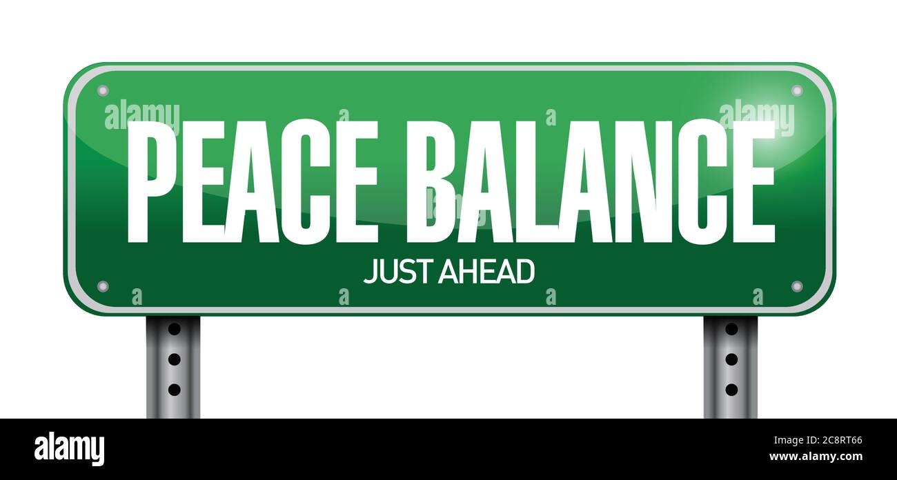 Peace balance sign illustration design over a white background Stock ...