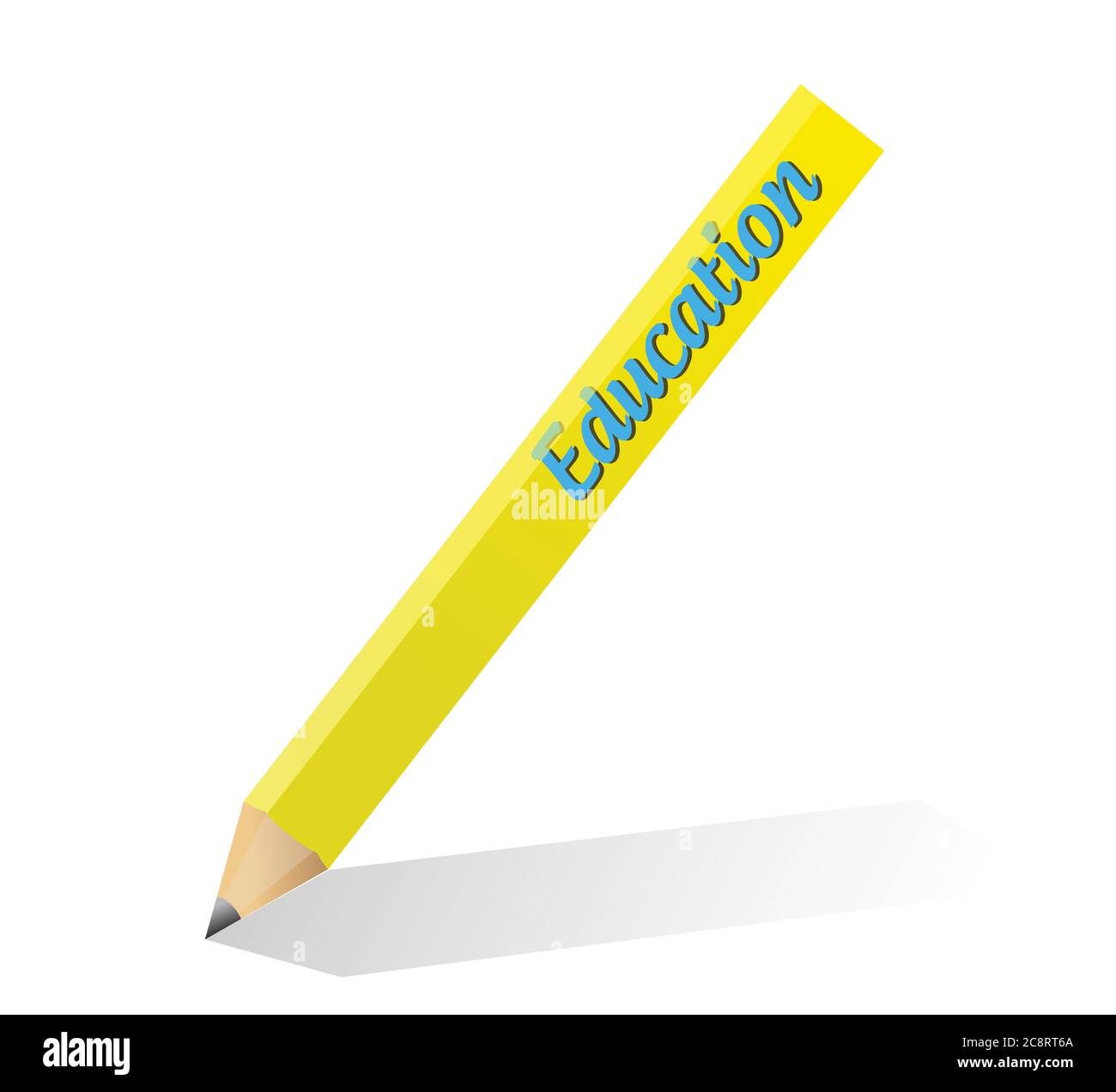 Pencil education illustration design over a white background Stock ...