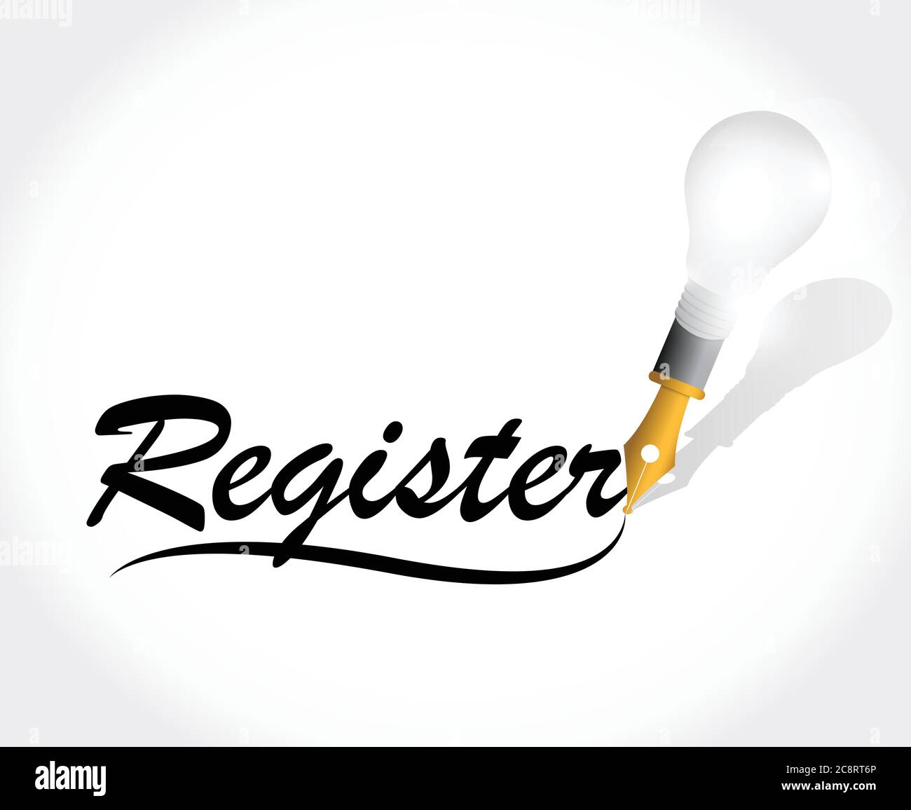 Register sign illustration design over a white background Stock Vector ...