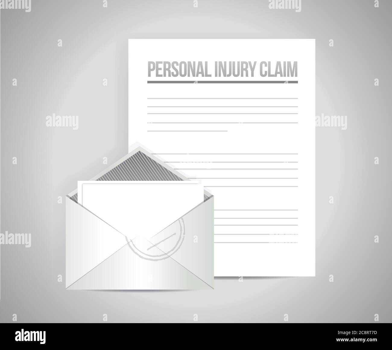 Personal injury claim illustration design over a white background Stock ...