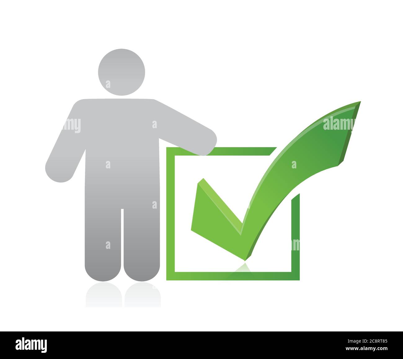 Avatar approve check mark display illustration design over a white ...