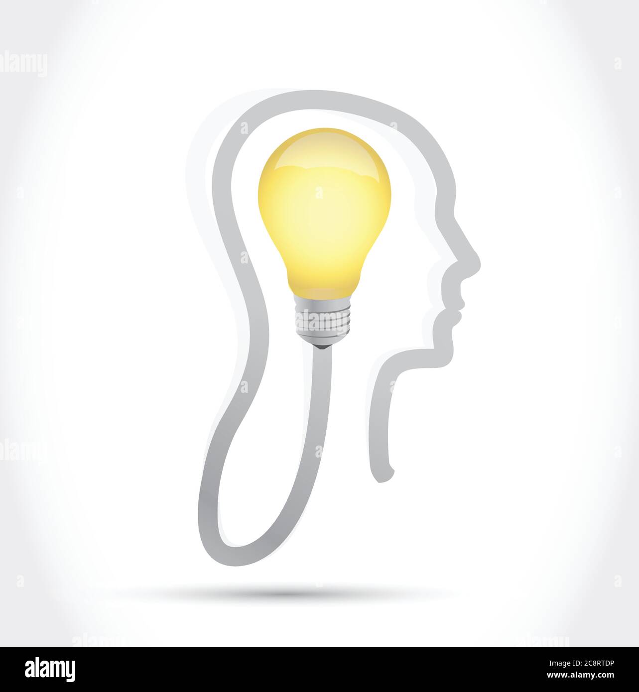 Idea connection light bulb illustration design over a white background ...