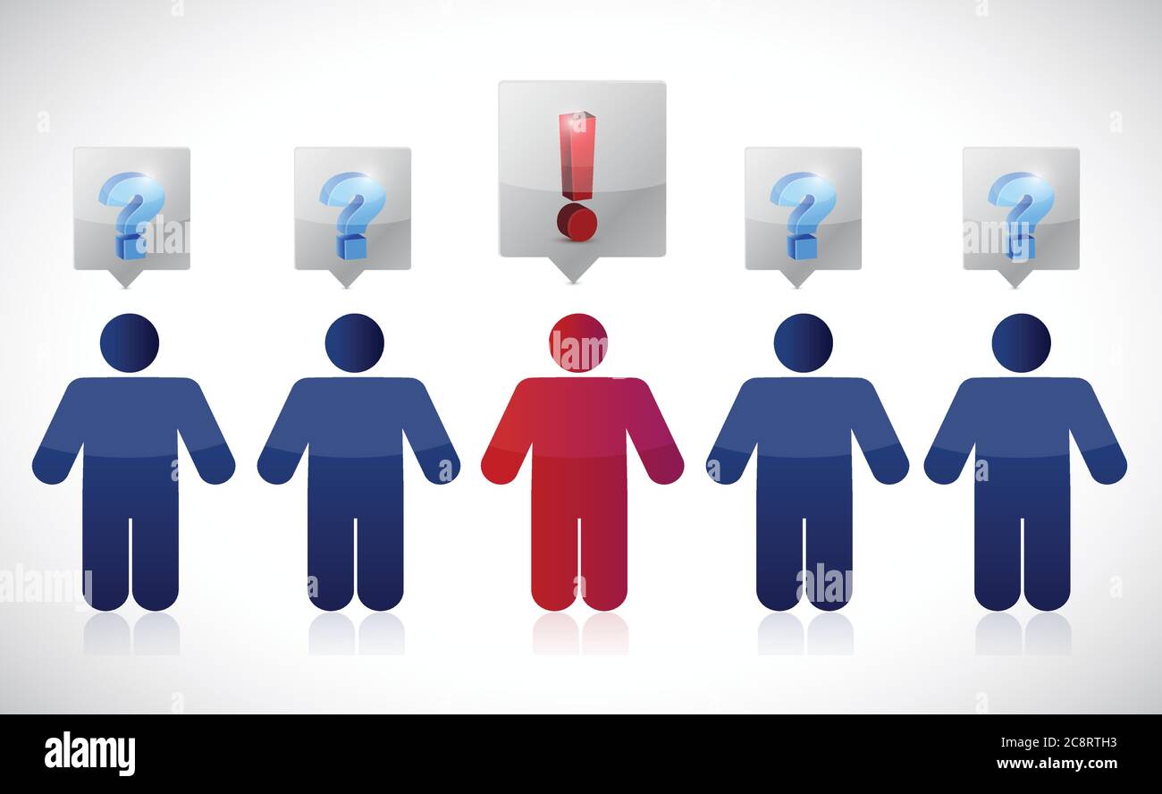 Individual thinking conceptual illustration Stock Vector Images - Alamy