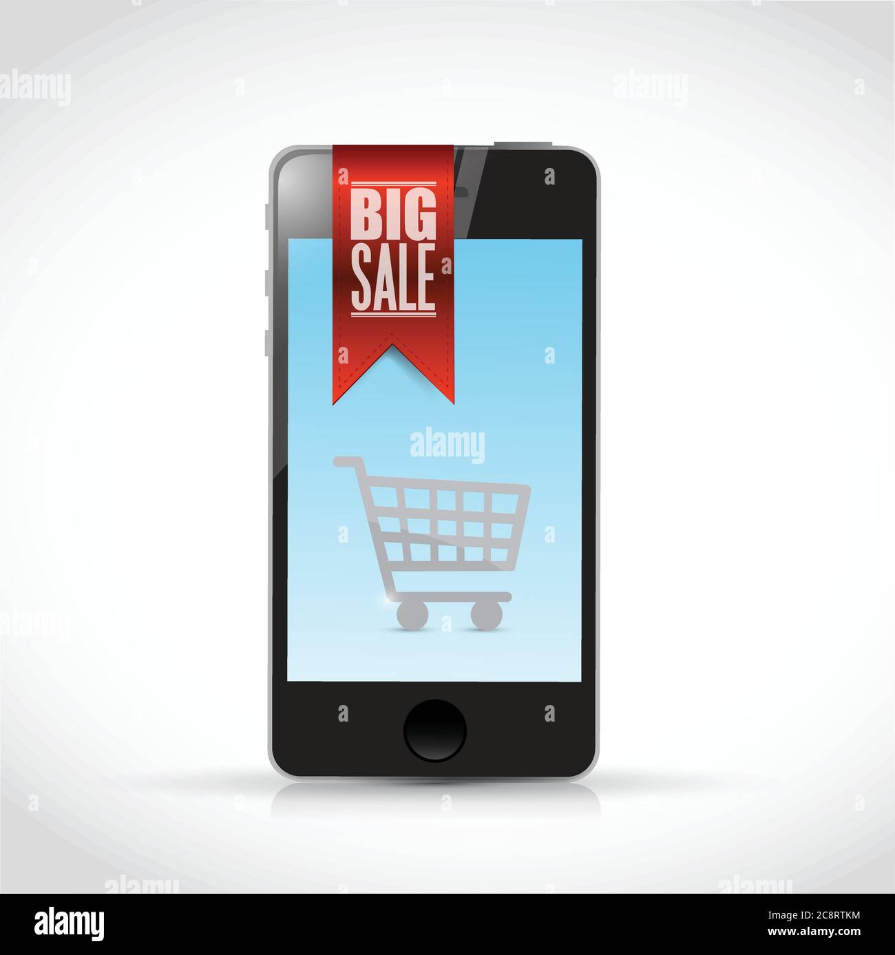 Phone big sale sign banner illustration design over a white background ...