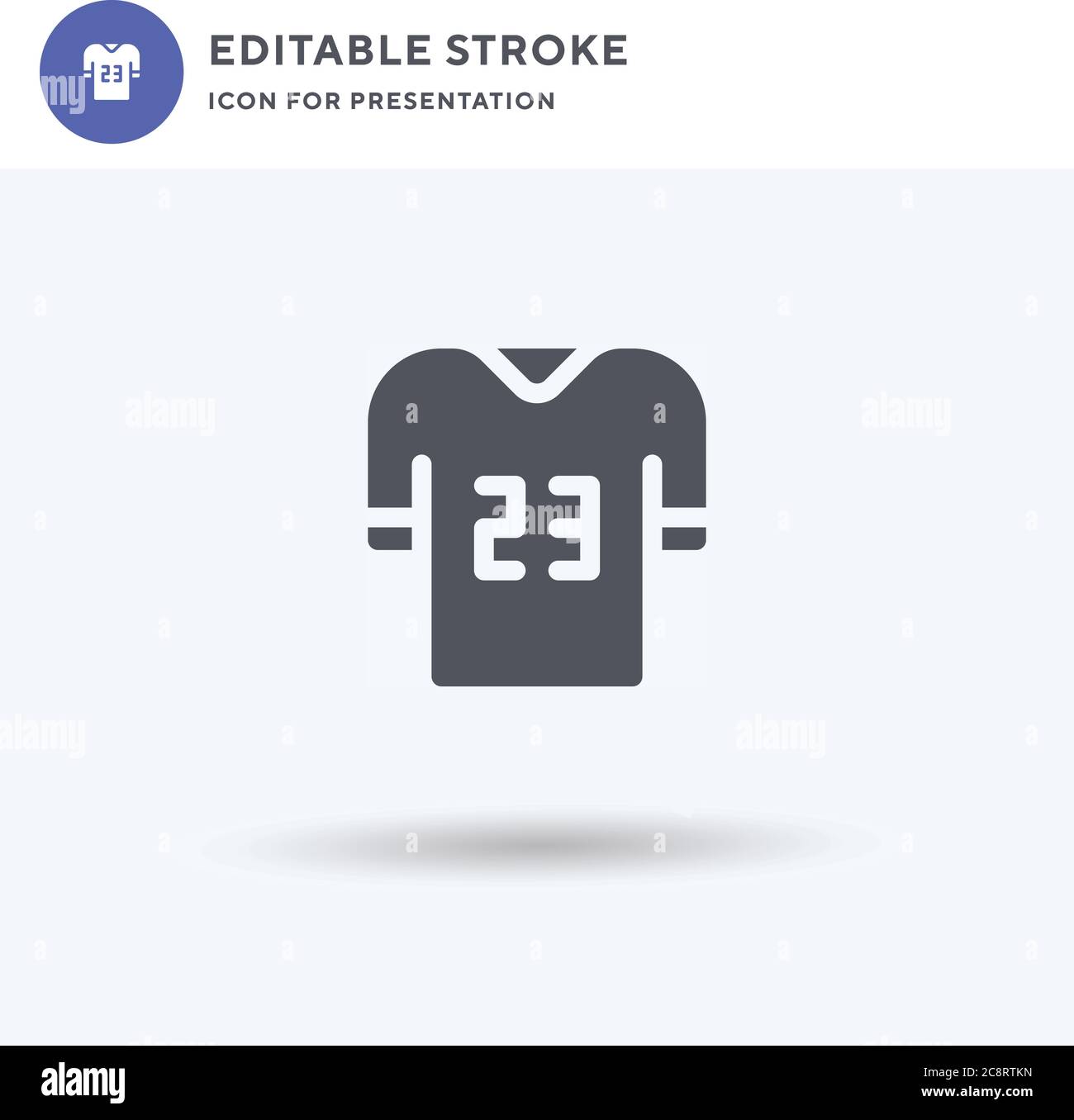 Jersey icon vector, filled flat sign, solid pictogram isolated on white ...