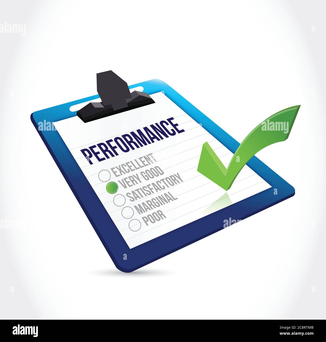 Very good performance clipboard checklist illustration design over a ...