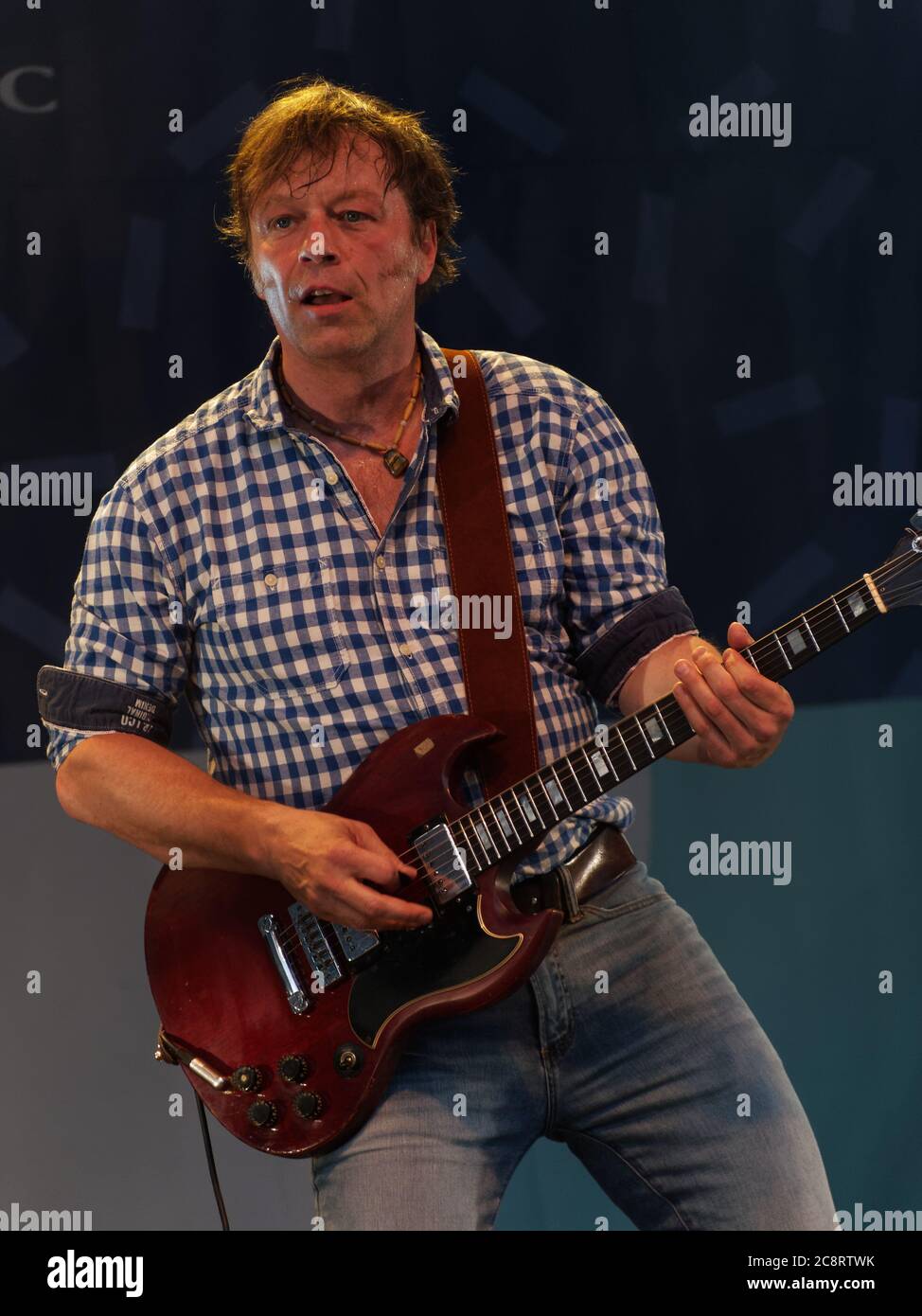 Quebec rock musician Daniel Boucher performs on stage at the Francos ...