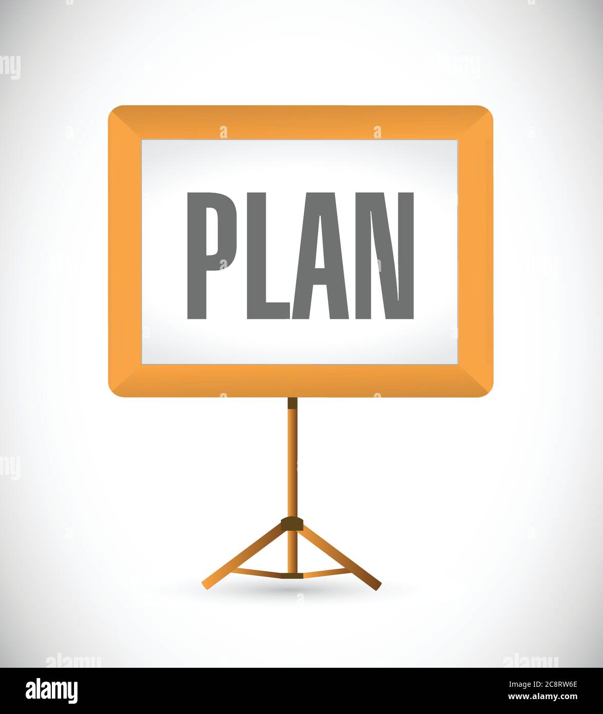 Plan presentation board illustration design over a white background ...