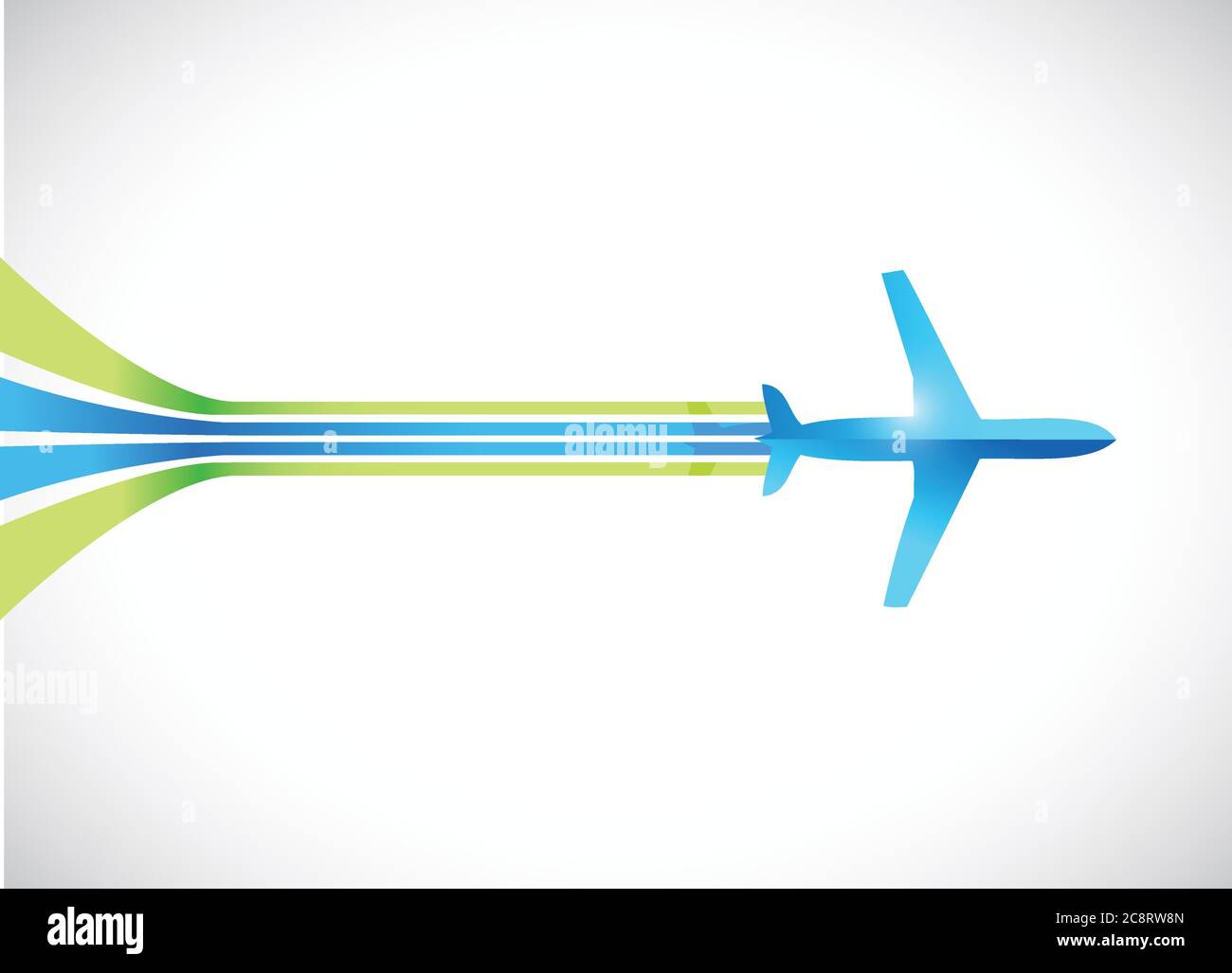 Airplane and lines illustration design over a white background Stock ...