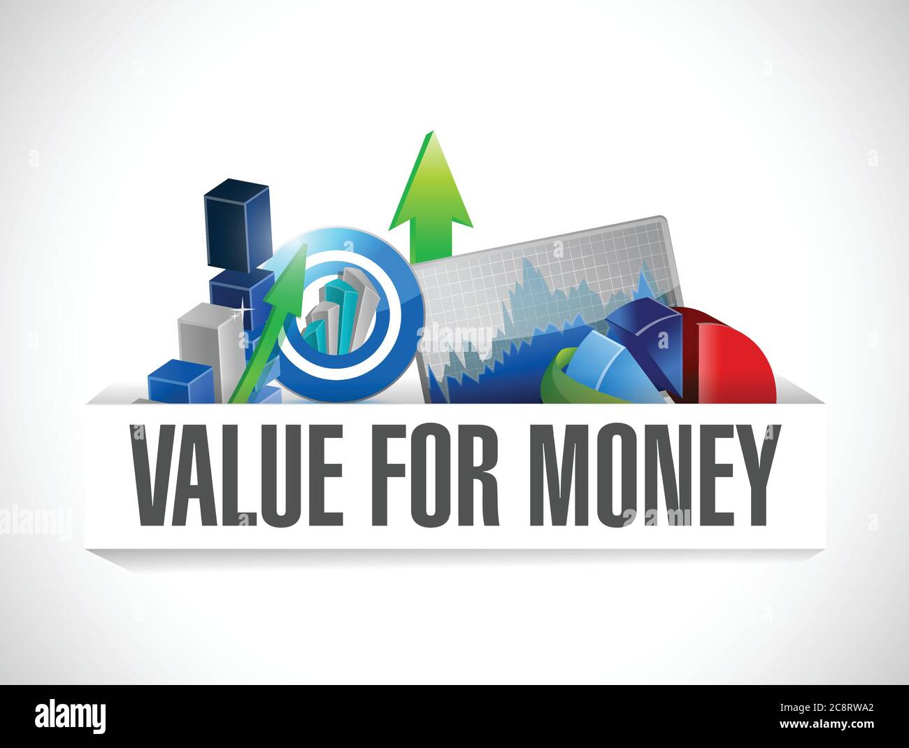 Value for money business illustration illustration design over a white ...