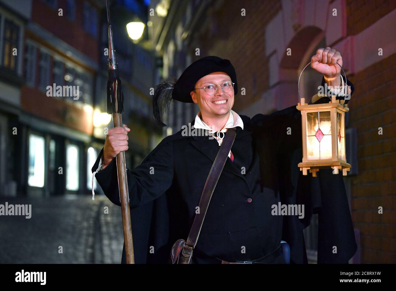 Night watchman walks hi-res stock photography and images - Alamy