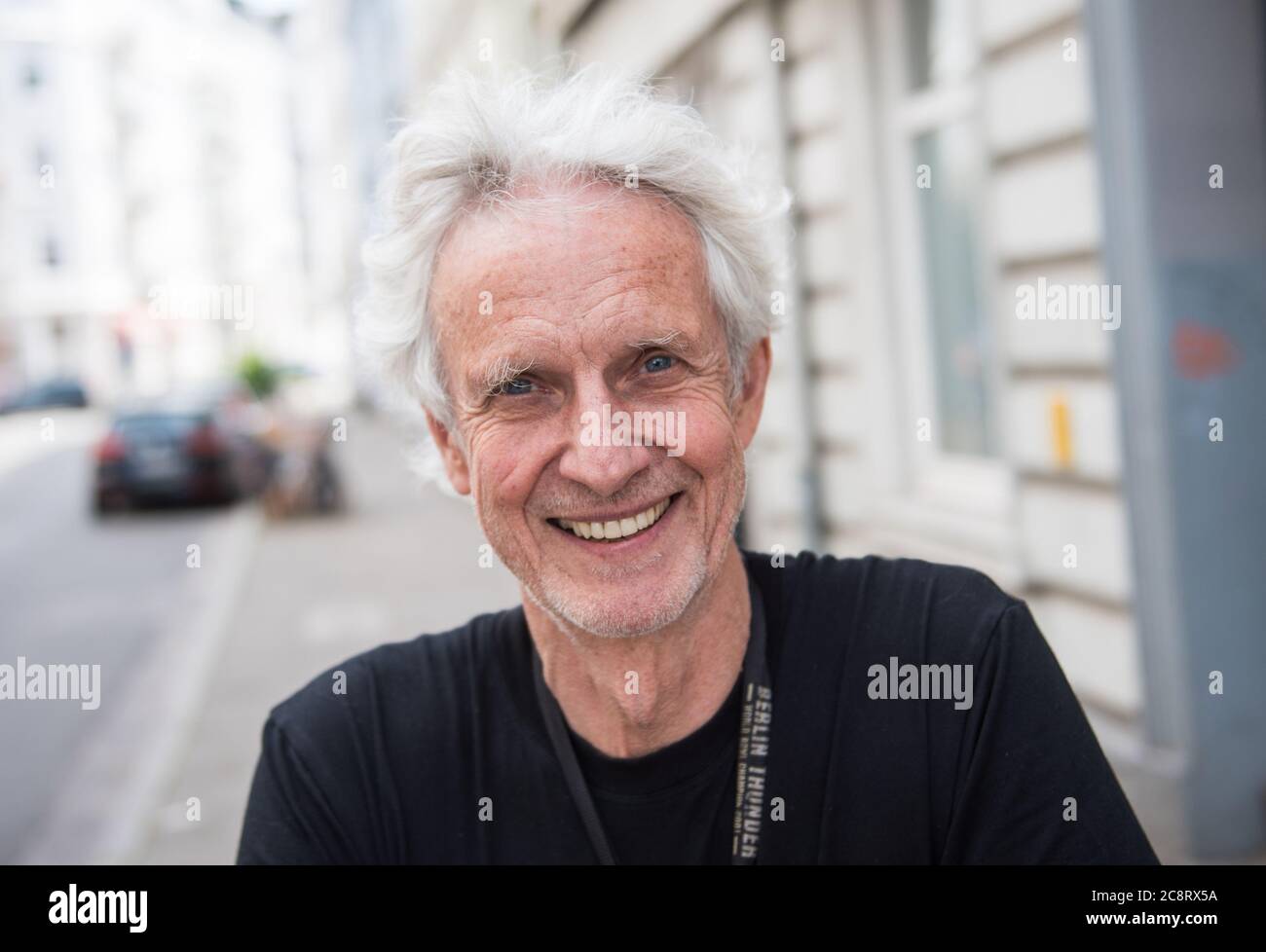 Hamburg, Germany. 20th June, 2020. Actor Mathieu Carriere smiles into ...