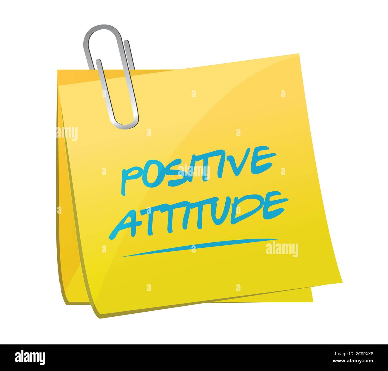 Positive attitude memo post sign concept illustration design graphic ...