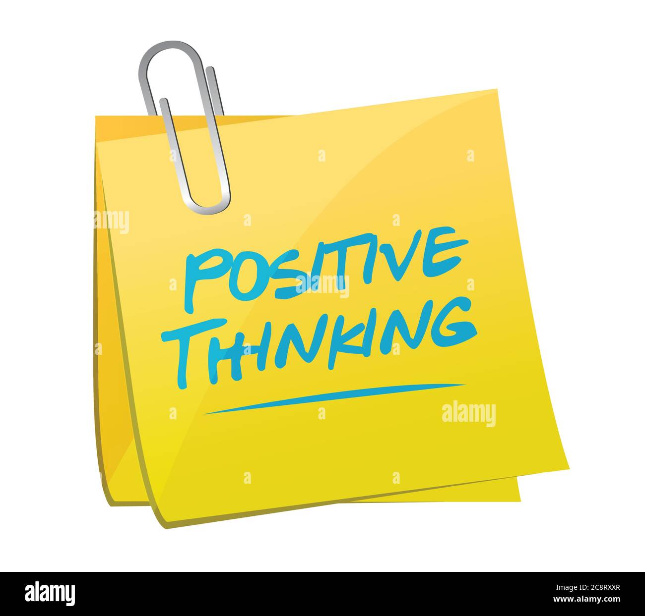 Positive thinking post memo illustration design over a white background ...