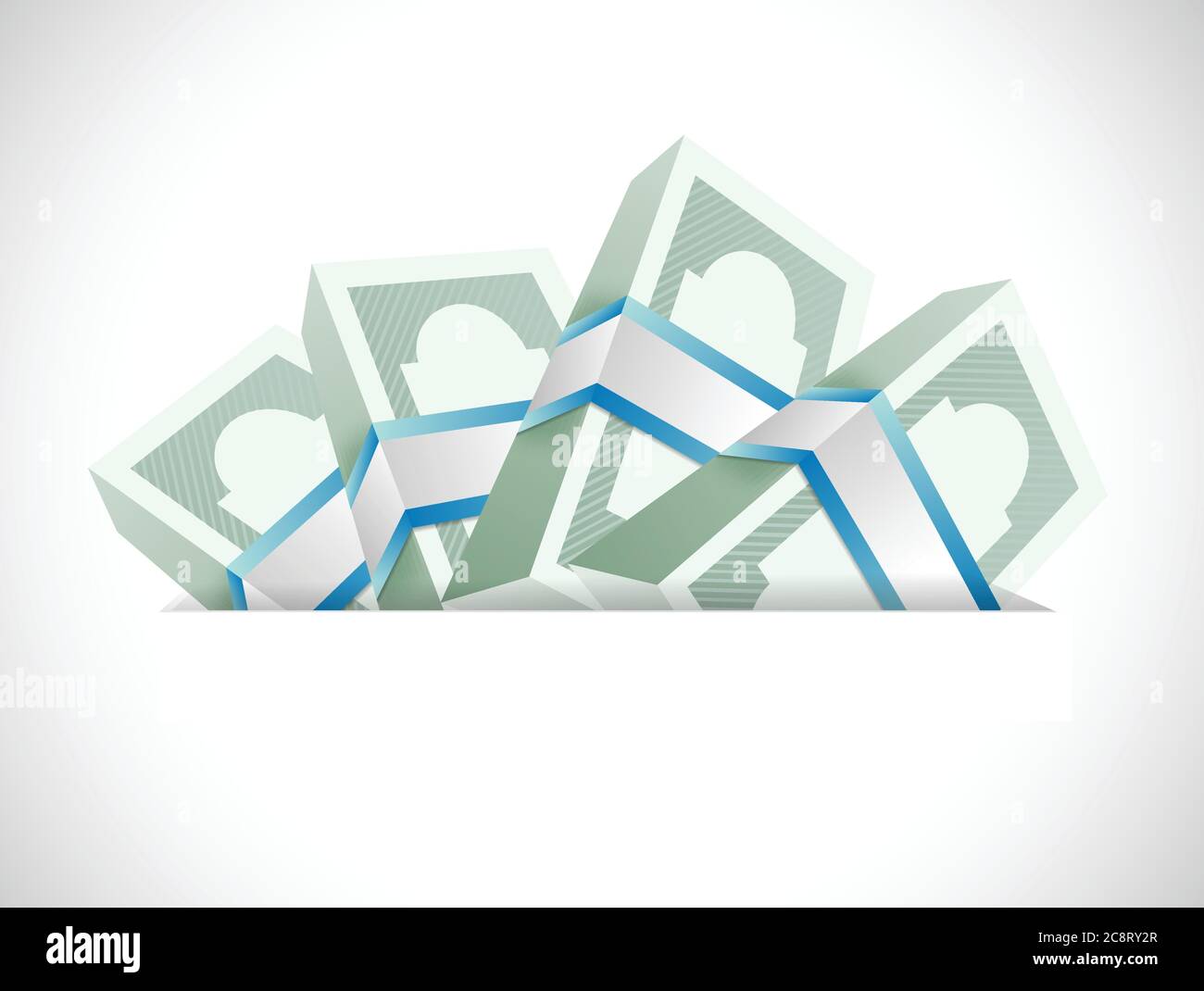 Money inside a pocket. illustration design over a white background ...