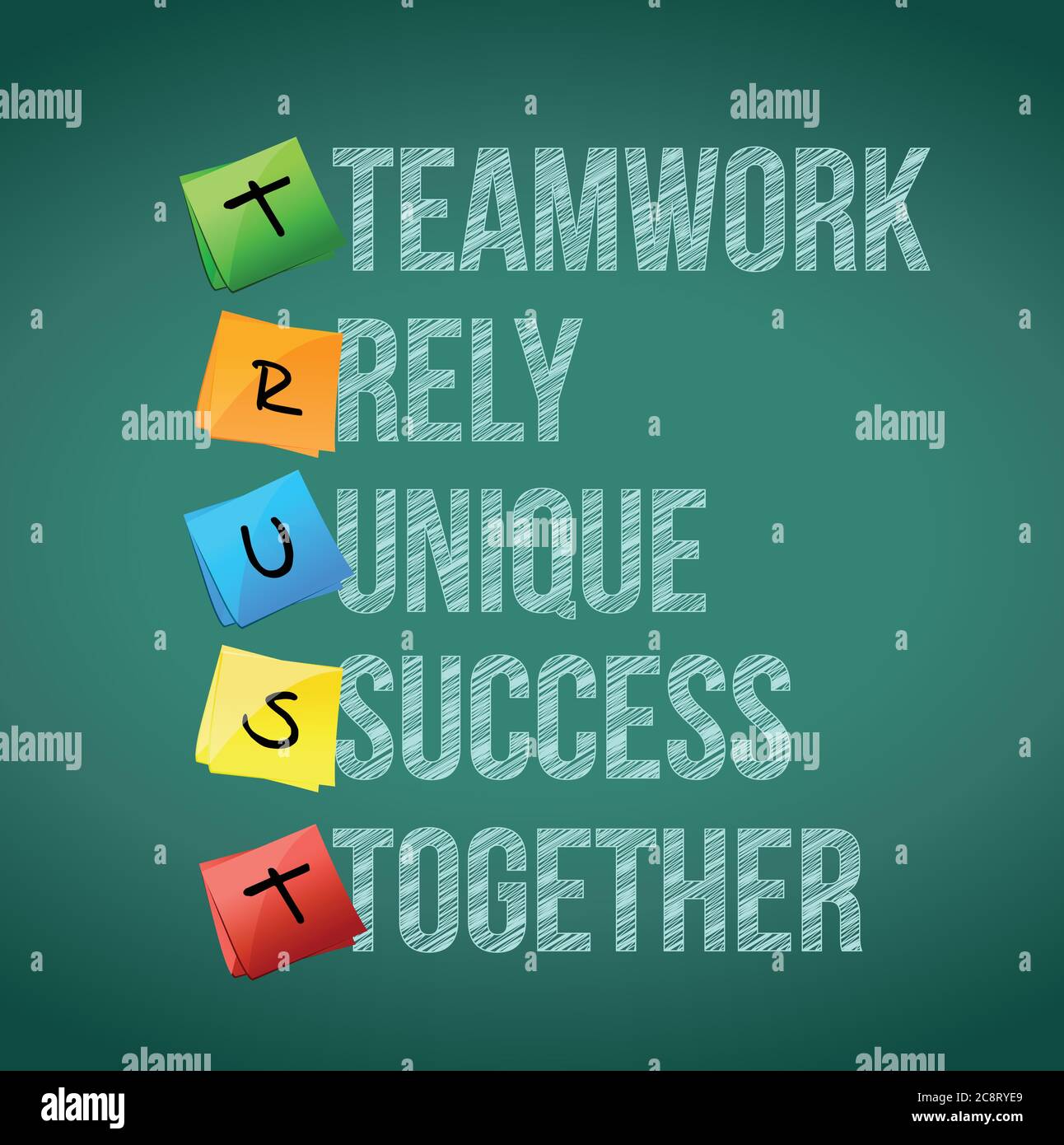 Trust words illustration design over a chalk background Stock Vector ...