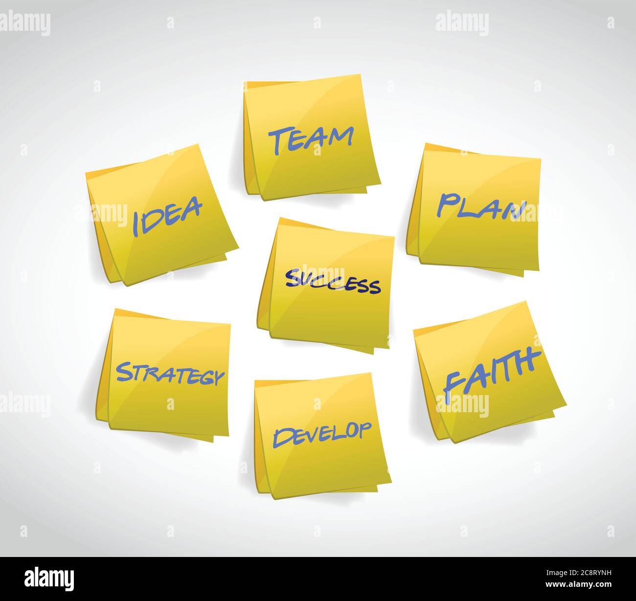 Success words posts illustration design over a white background Stock ...