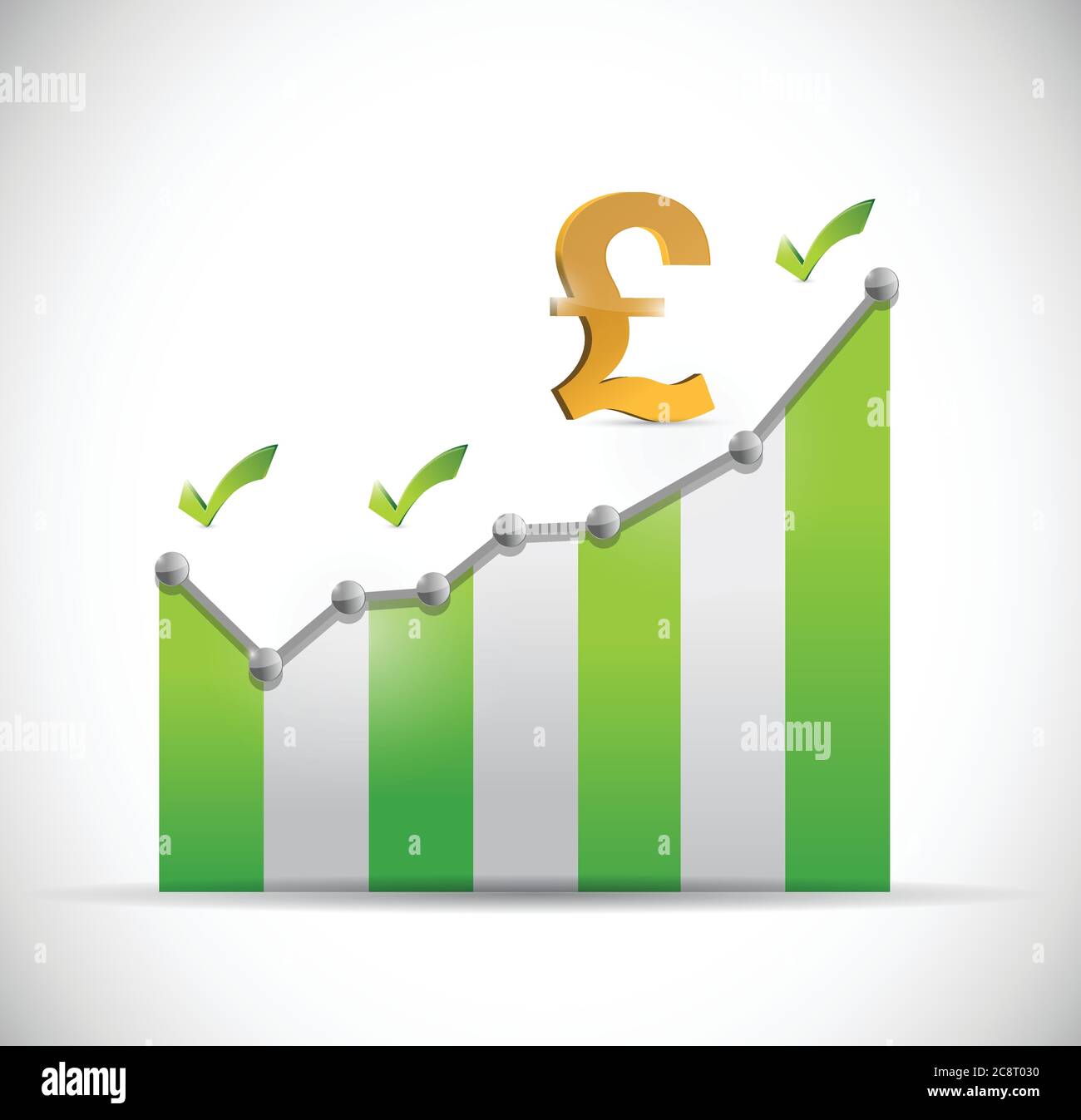 Pound business graph illustration design over a white background Stock ...