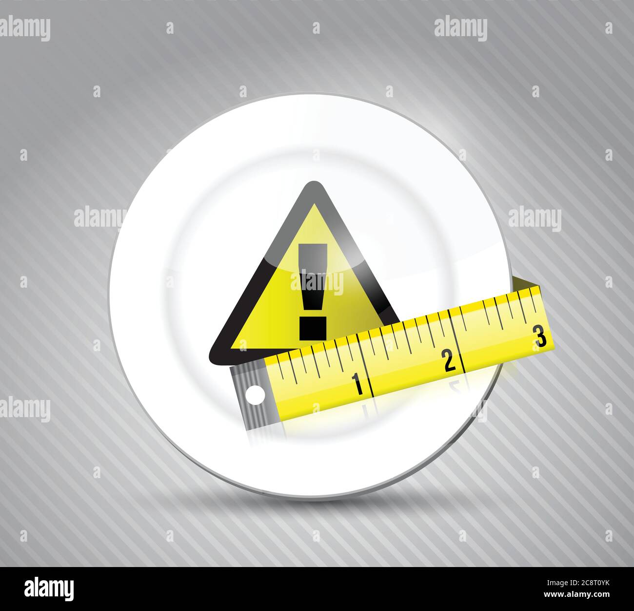 Foot warning sign illustration design over a grey background Stock ...
