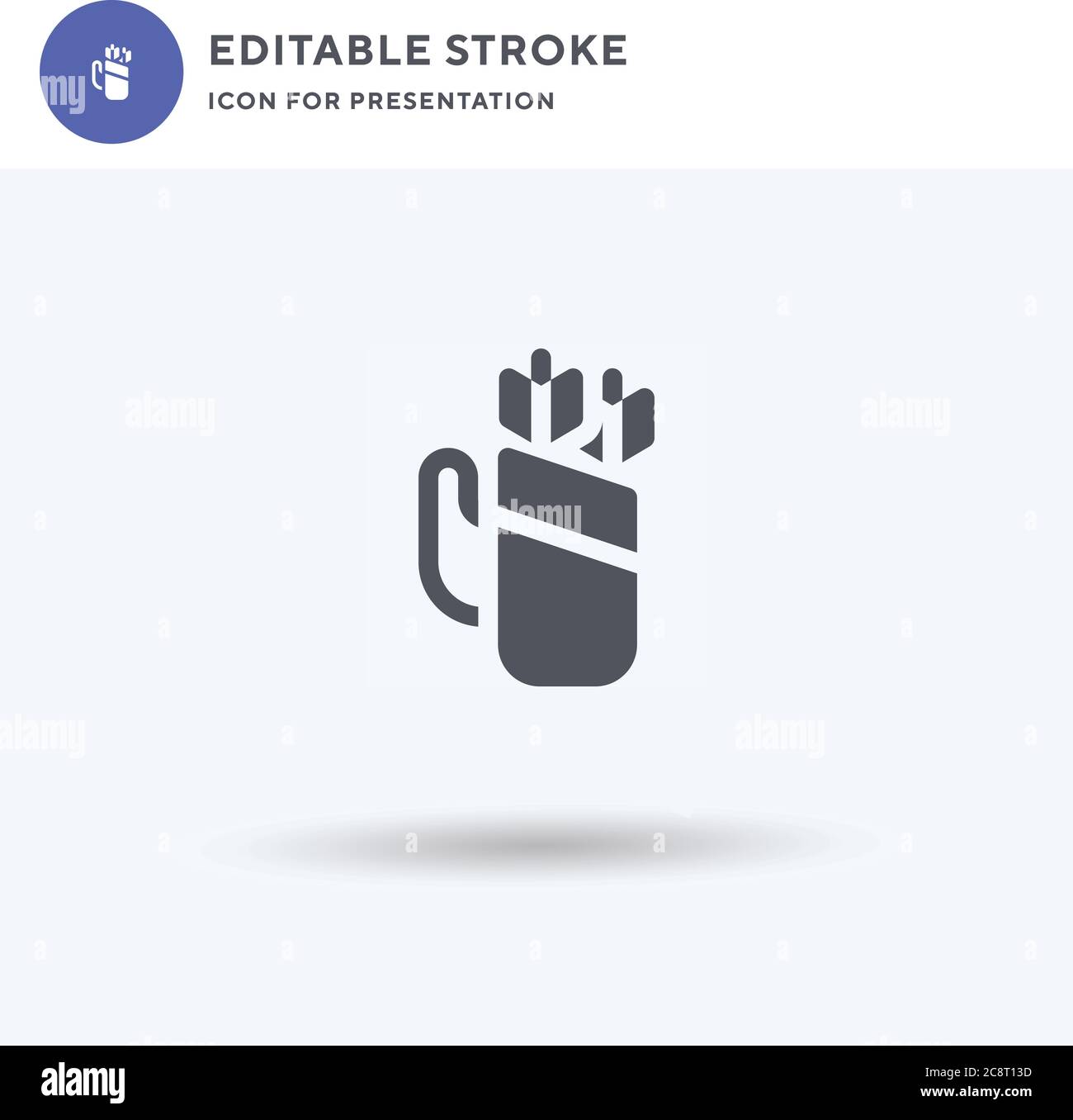 Quiver icon vector, filled flat sign, solid pictogram isolated on white ...