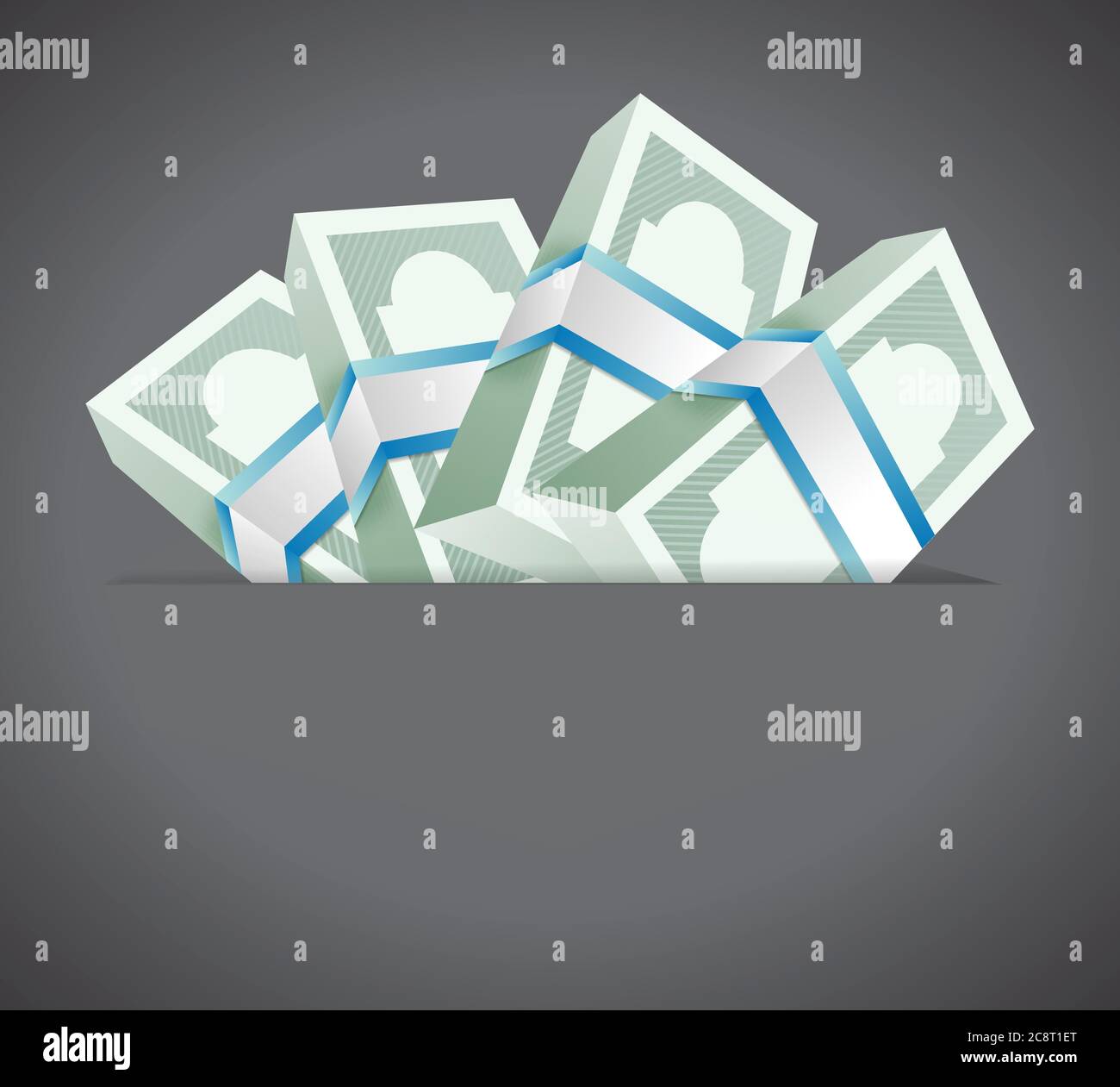Money inside a pocket. illustration design over a grey background Stock ...