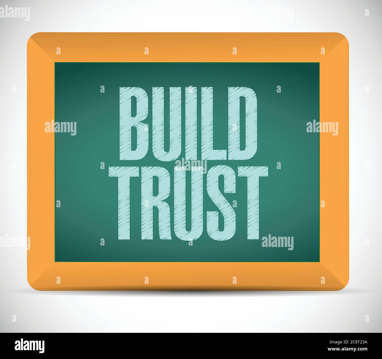 Build trust sign message illustration design over a white background ...