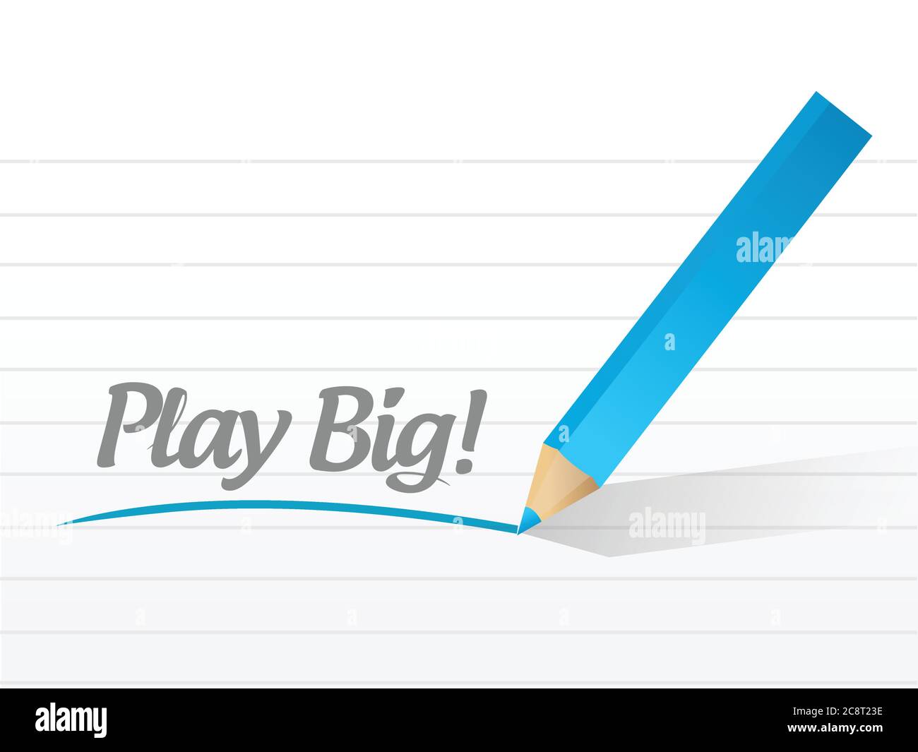 Play big message illustration design over a white background Stock ...