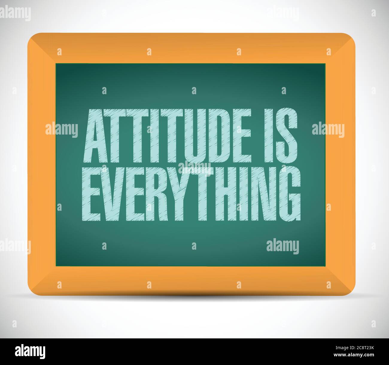 Attitude is everything board sign concept illustration design Stock ...