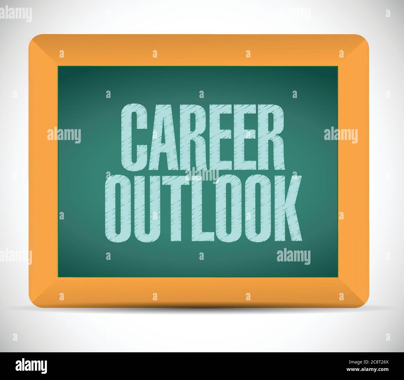 Career outlook message on board illustration design over a white ...