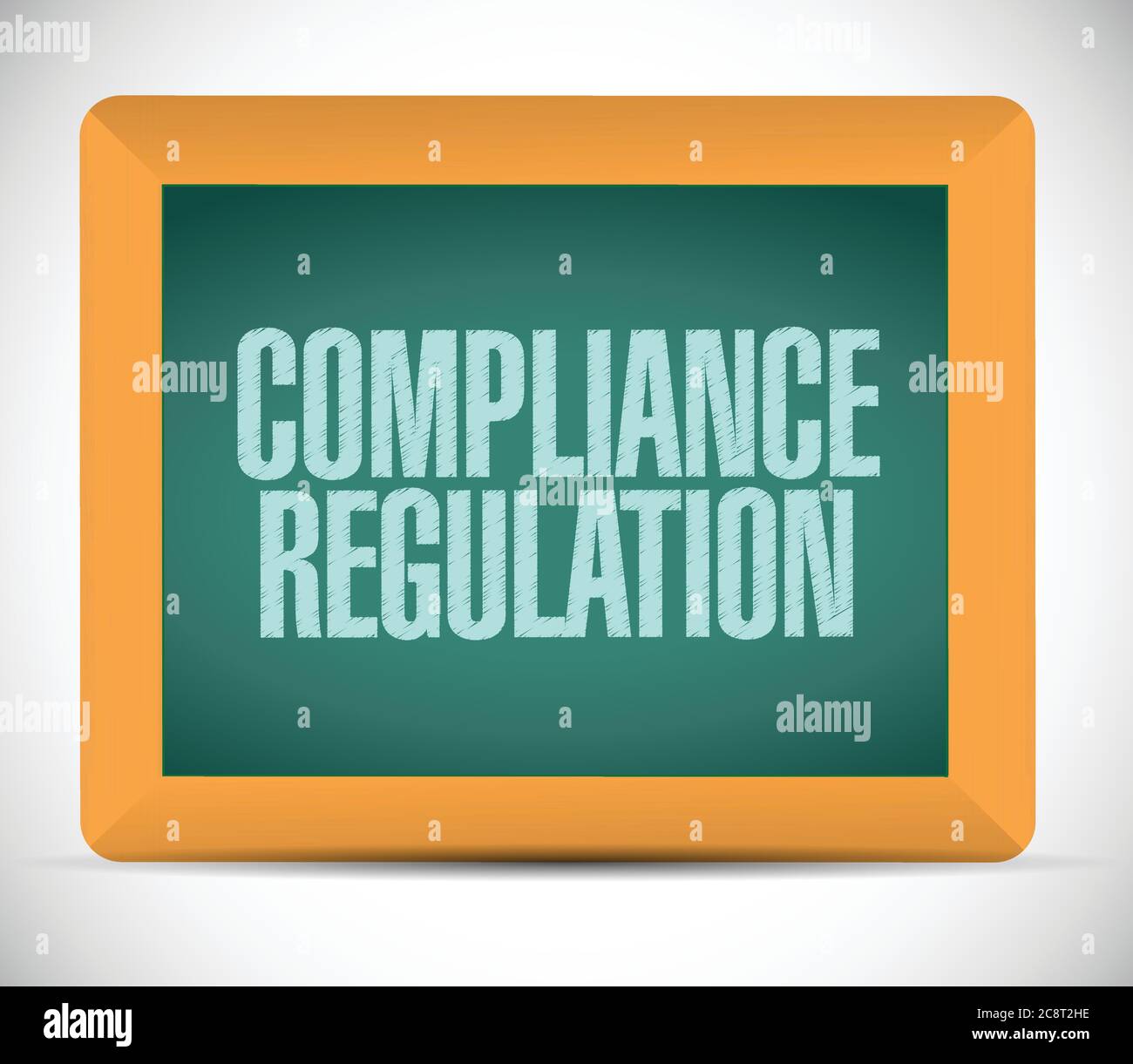 Compliance regulation message illustration design chalkboard graphic ...