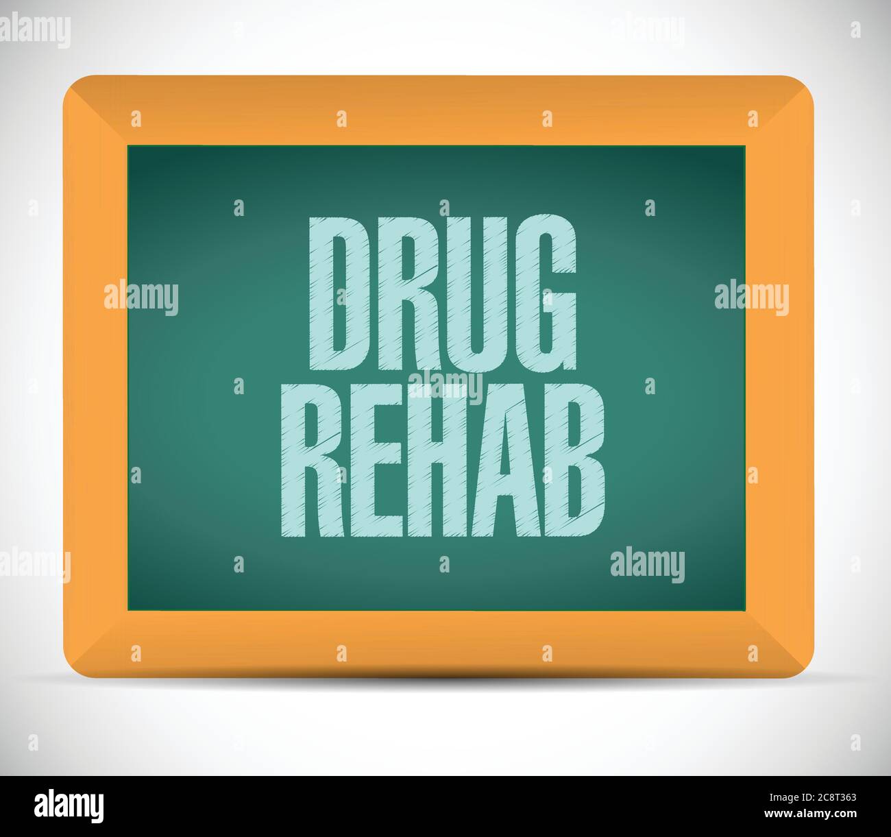 Drug rehab sign message illustration design over a white background ...