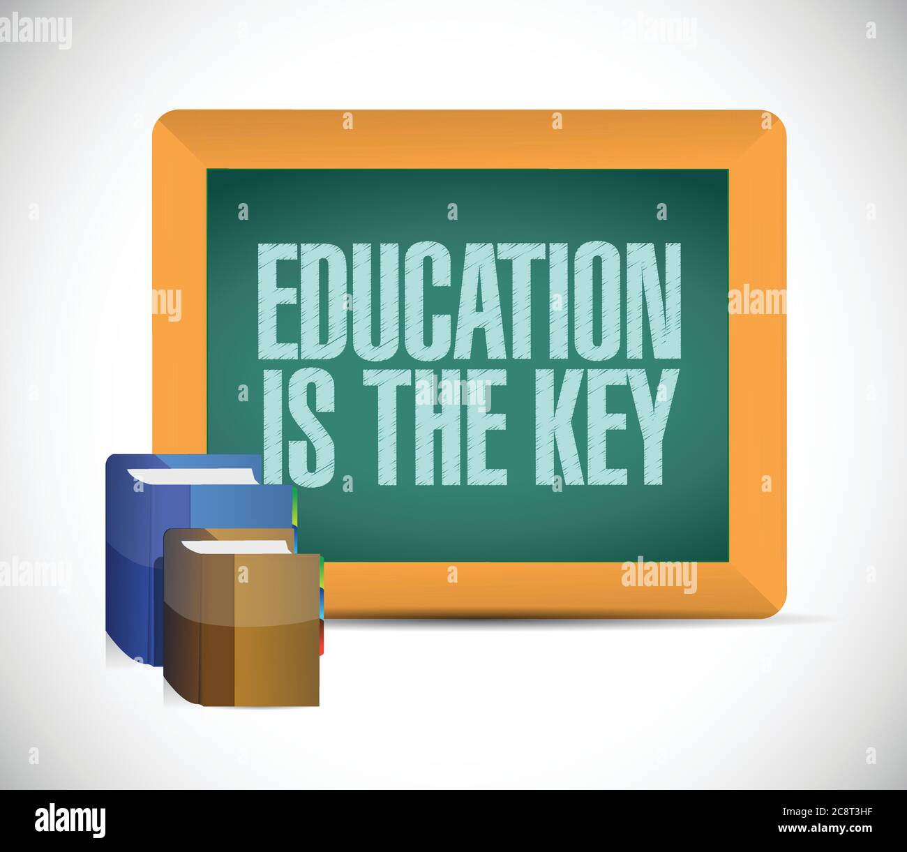 Education is the key sign illustration design over a white background ...