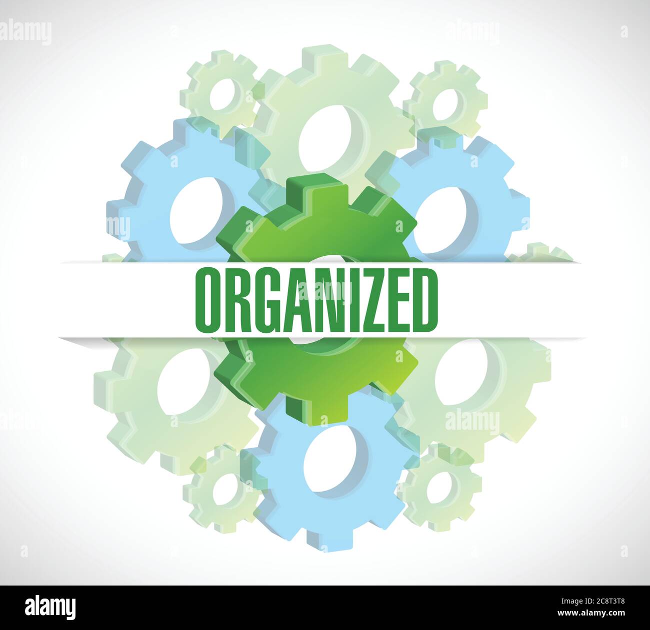 Organized gears background illustration design over a white background ...