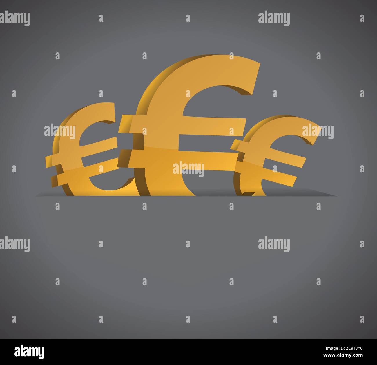 Euro symbols and pocket illustration design over a grey background ...