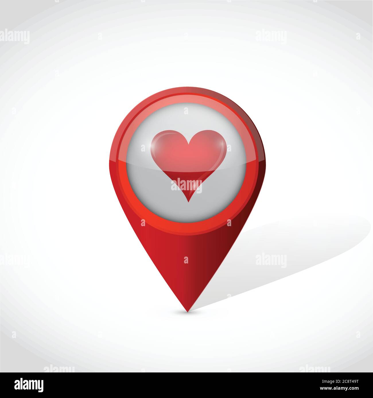 Map pointer with heart icon. Vector illustration Stock Vector Image ...