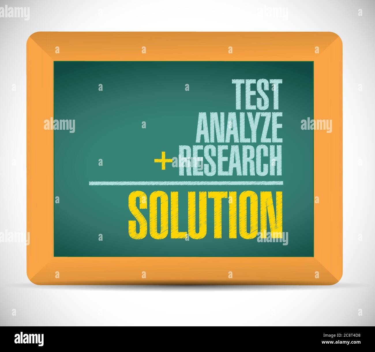 Test, analyze, research, and solutions messages illustration design ...