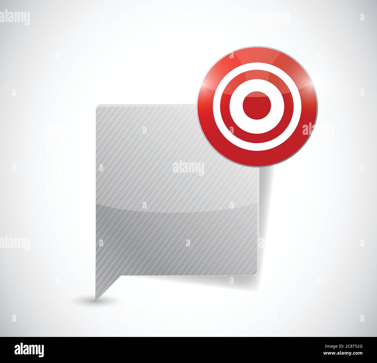 Message bubble and target. illustration design over a white background ...