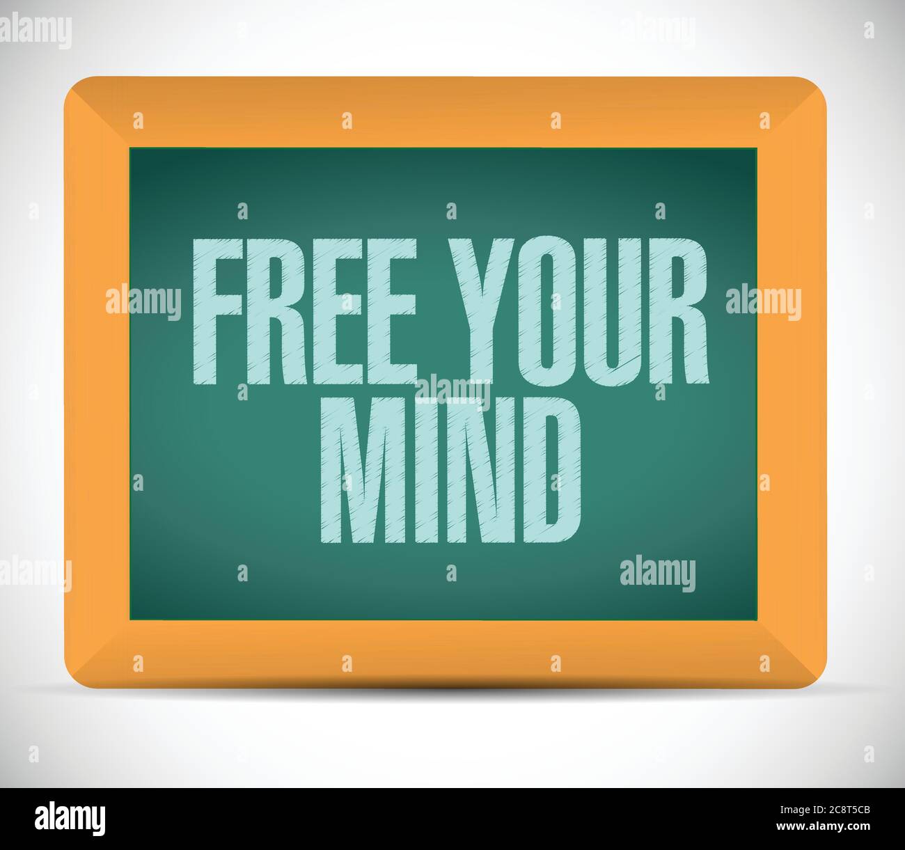 Free your mind message illustration design over a white background ...