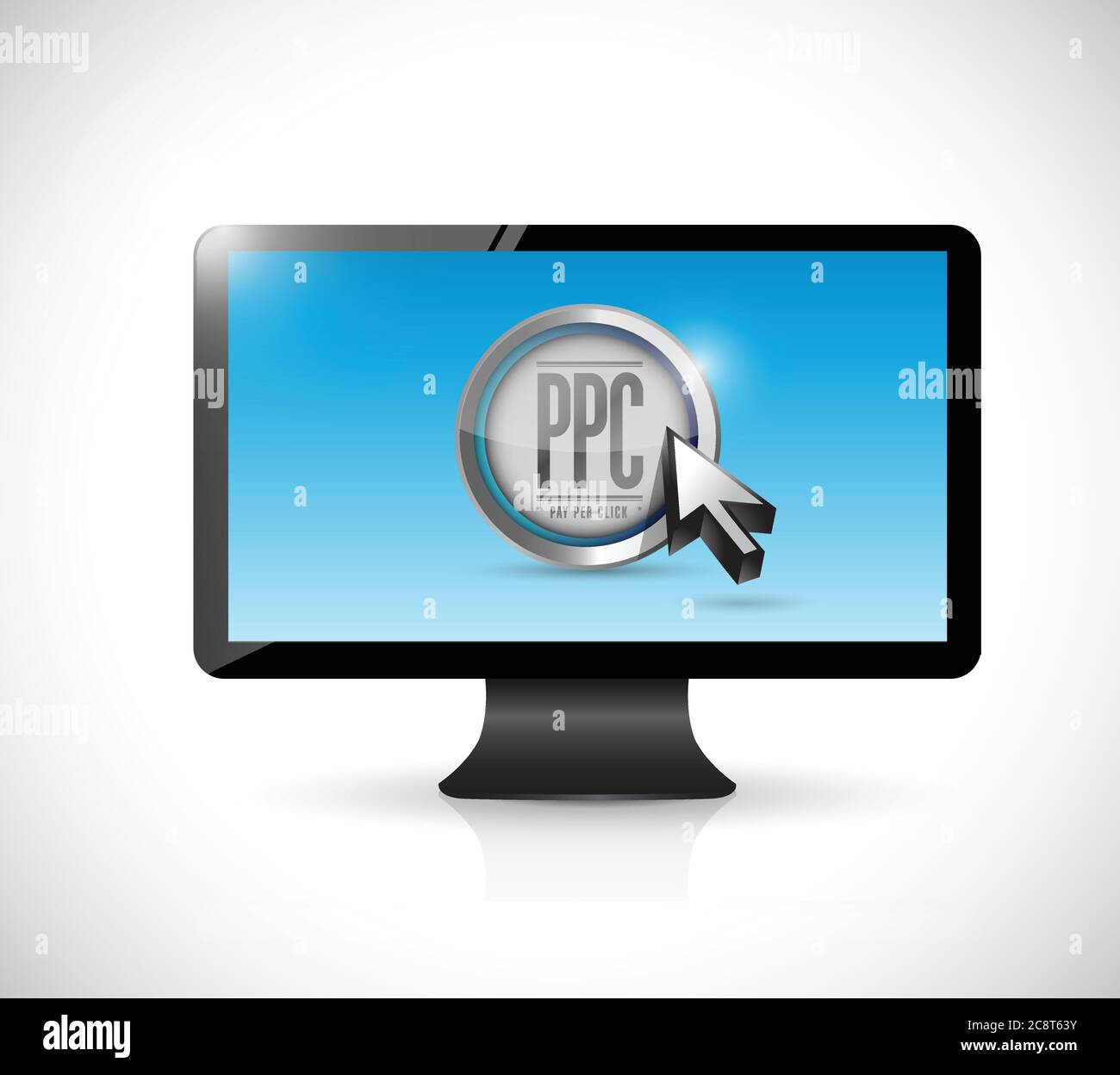 Click monitor Stock Vector Images - Alamy