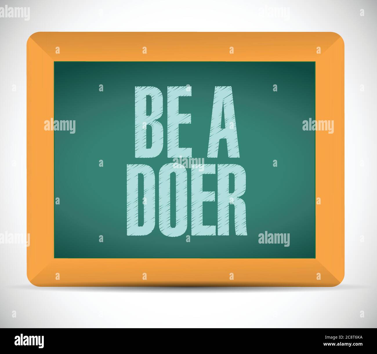 Be a doer message message illustration design over a white background ...
