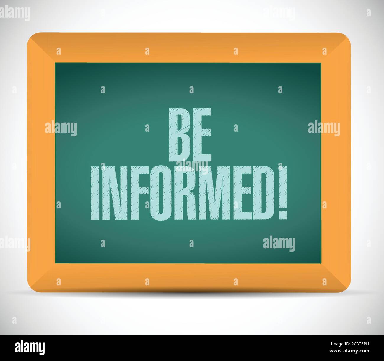Be informed message illustration design over a white background Stock ...