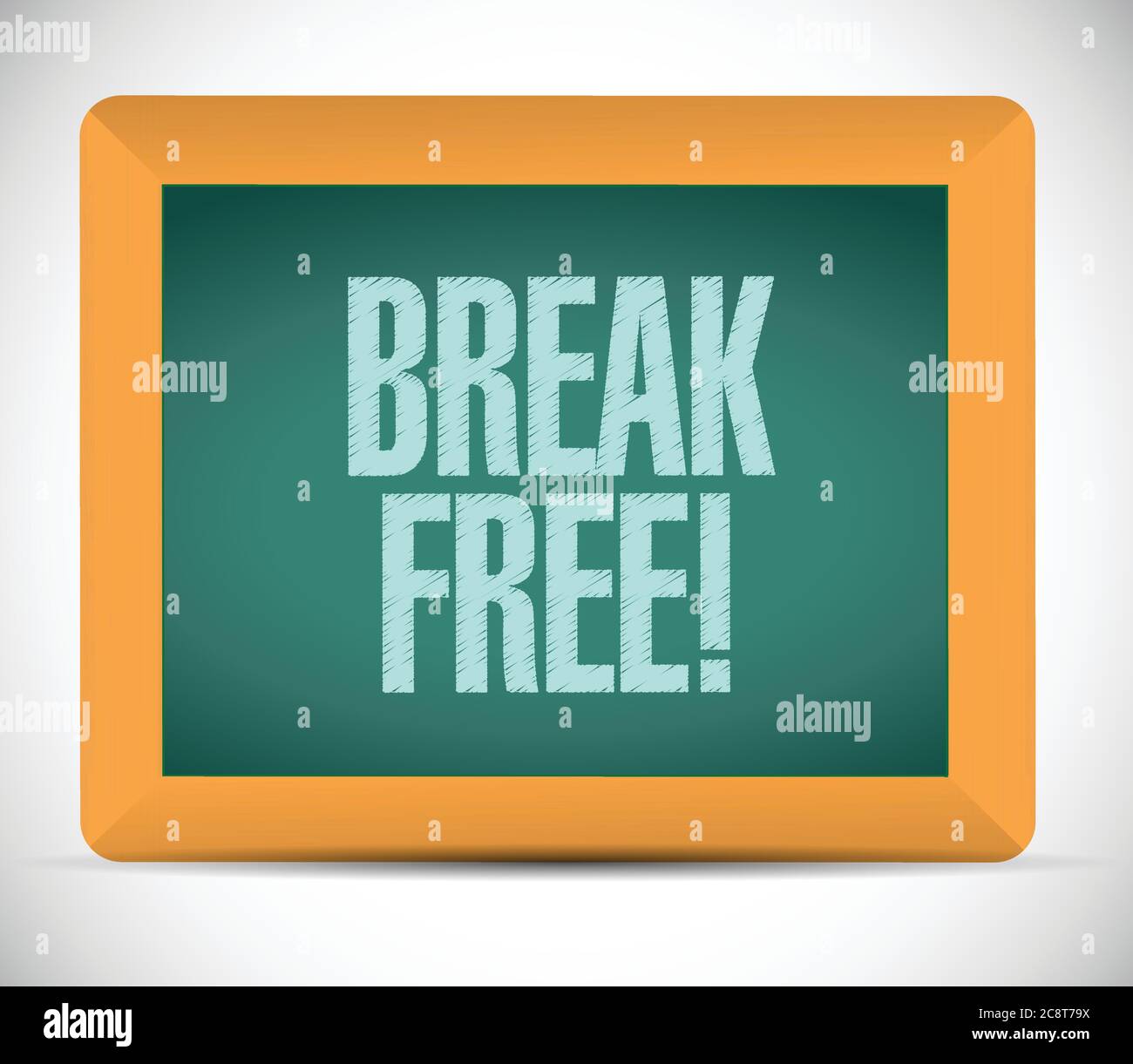 Break free message sign illustration design over a white background ...