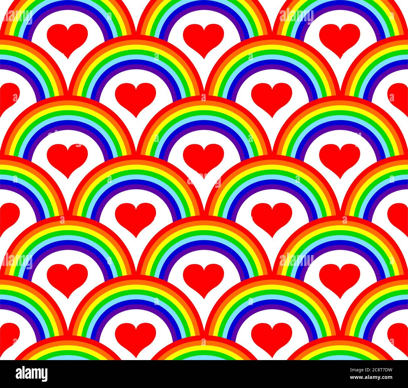vector illustration of a seamless rainbow pattern Stock Vector Image ...