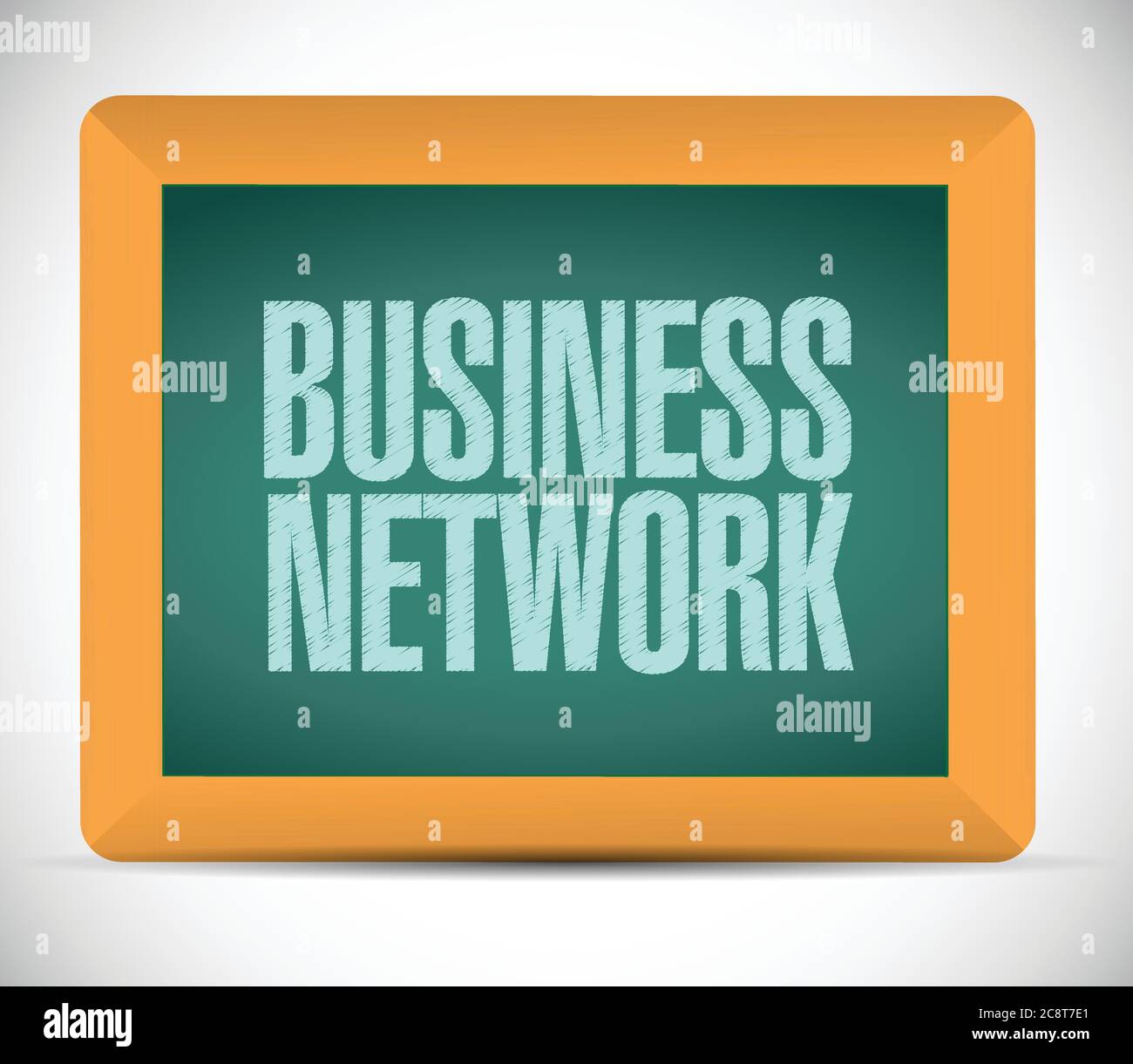 Business network message sign. illustration design over a white ...